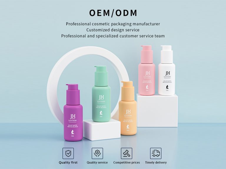 Cosmetic 30 50 100 200 ml glass lotion pump packaging bottle - Jarsking