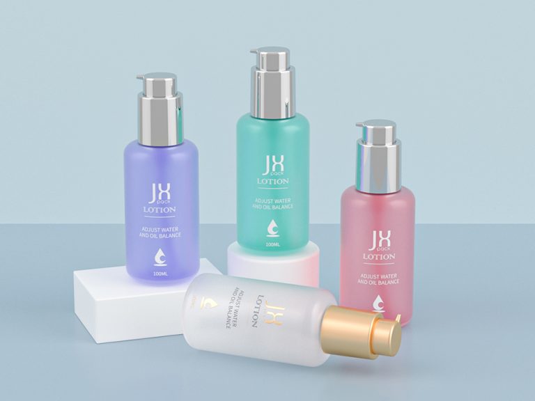 Cosmetic 30 50 100 200 ml glass lotion pump packaging bottle - Jarsking