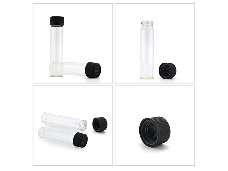Custom Child Resistant Glass Pre Roll Joint Tube with Lid - Jarsking