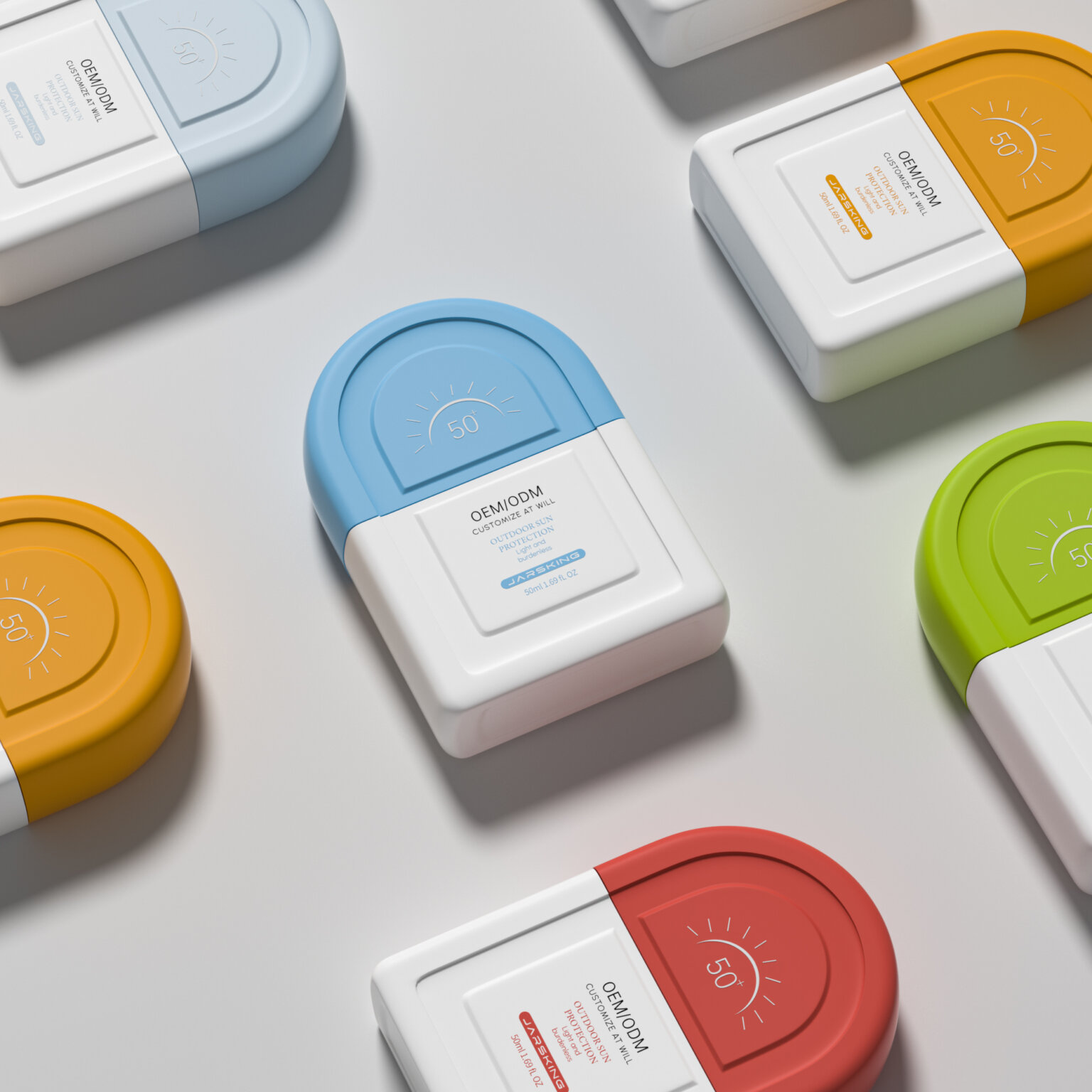 Customizable Soft Squeeze PE Sunscreen Bottle with Plastic Cap - Jarsking