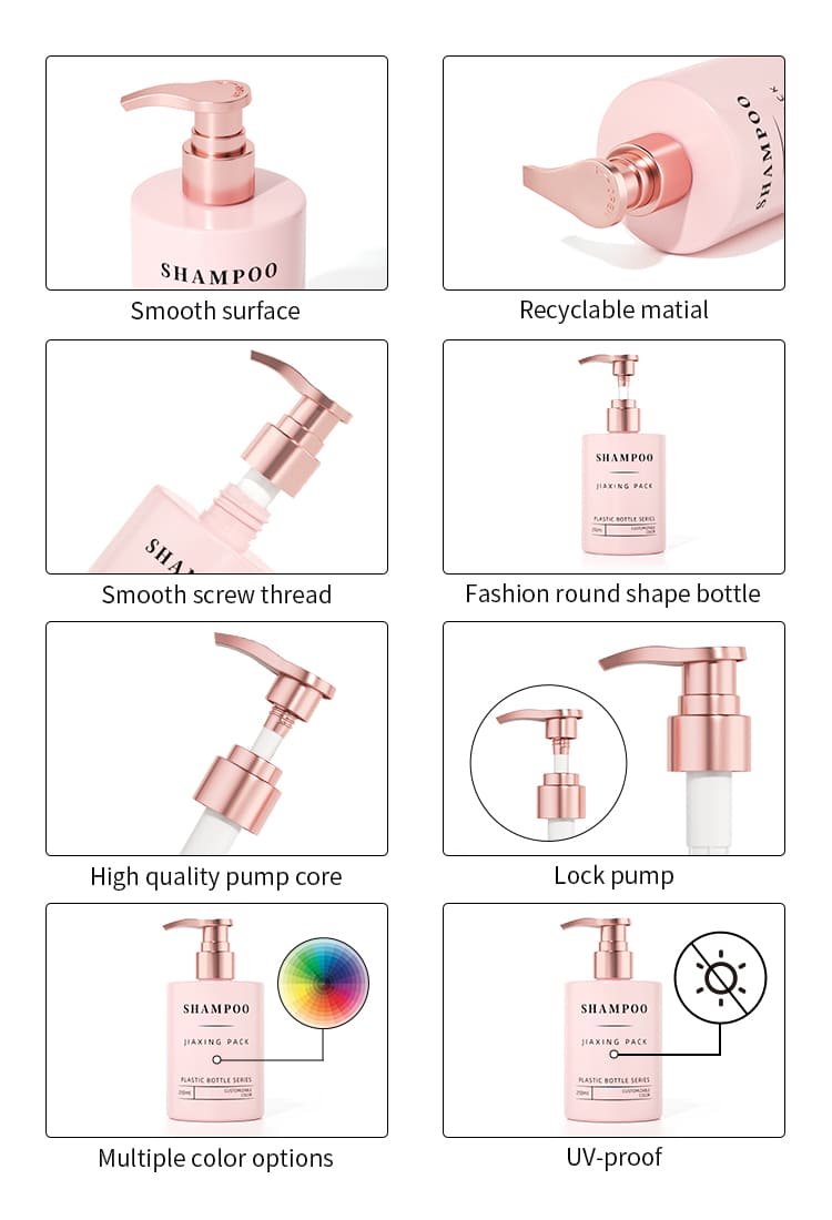 Refillable Shower Gel Pump Bottles of Body Wash 250ml 500ml
