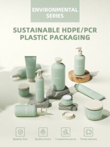 Plastic Refillable Body Wash Bottles HDPE PCR for Shower Gel 100ml ...